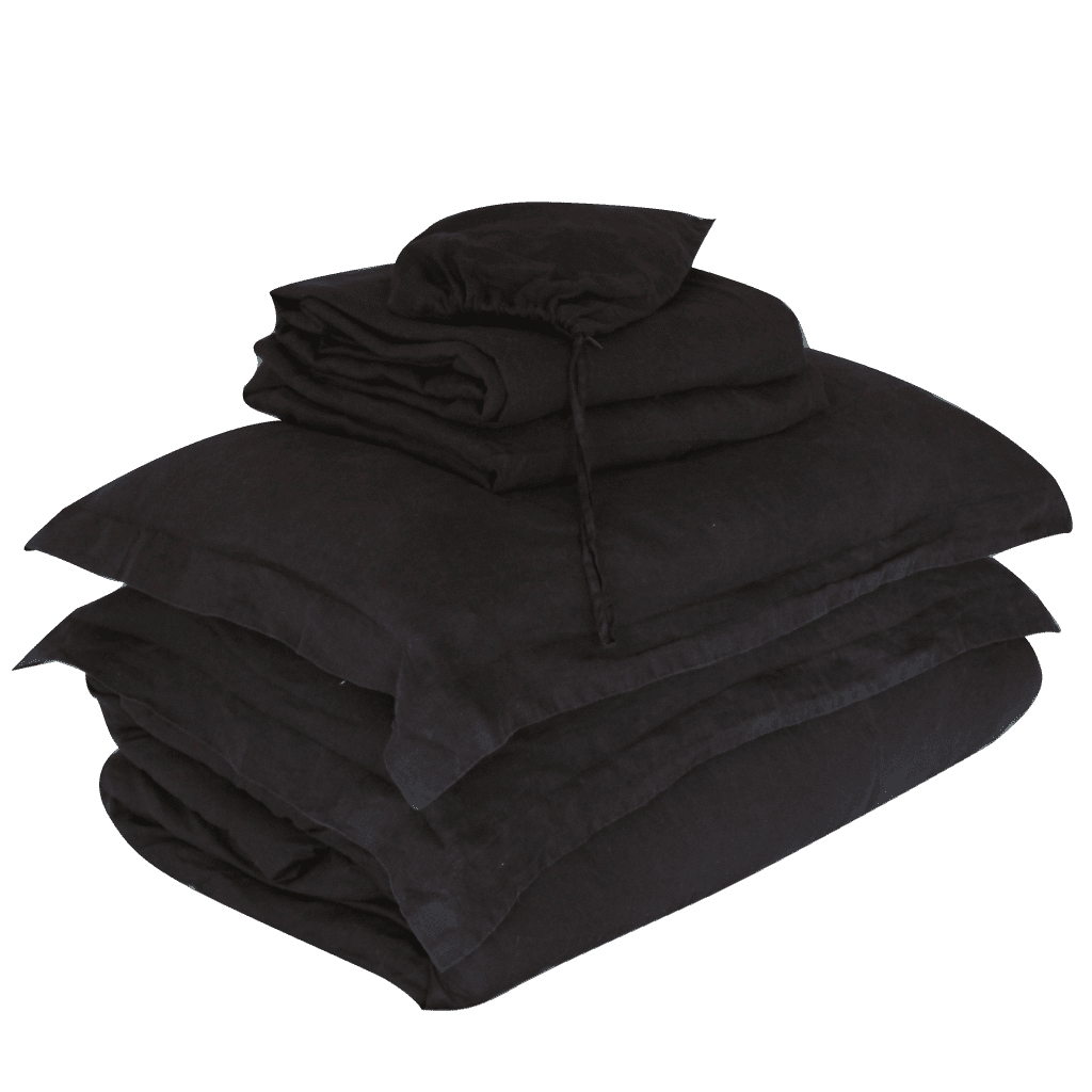 French Signature Bed Linen Pure Jet Black